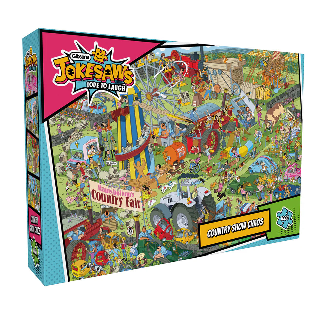 Country Show Chaos - Jokesaws | Andy Tudor | Gibsons | 1000 Pieces | J – Puzzles