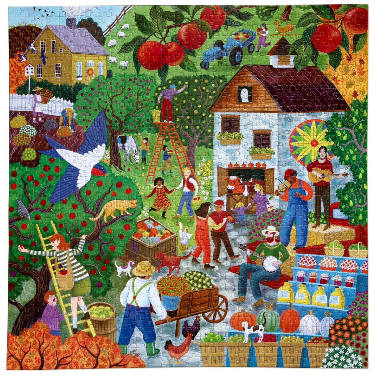Fall Apple Pick - Cynthia Cliff | Eeboo | 1000 Pieces | Jigsaw Puzzle ...