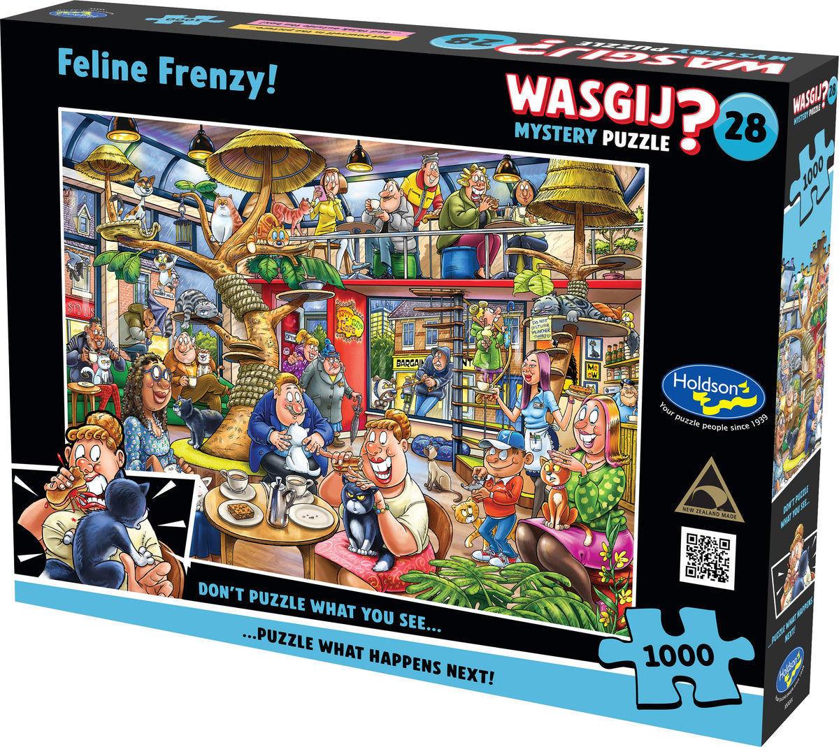 Feline Frenzy! - Mystery No.28 | Wasgij? | Holdson | 1000 Pieces | Jig – Puzzles