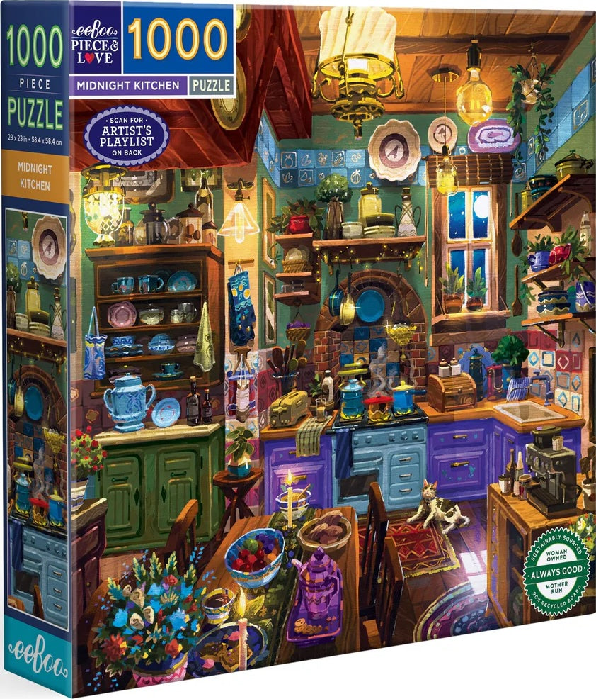Midnight Kitchen - Melissa Sweet | Eeboo | 1000 Pieces | Jigsaw Puzzle ...