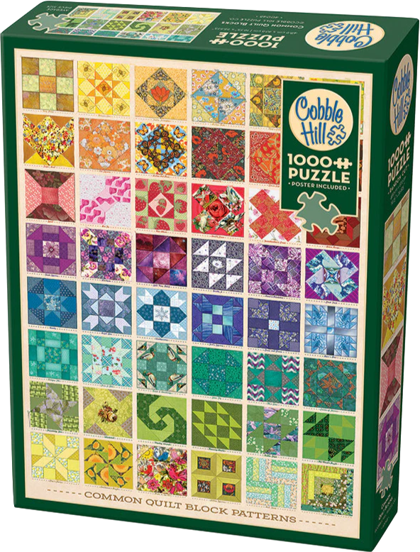 Common Quilt Blocks | Cobble Hill | 1000 Pieces | Jigsaw Puzzle – Puzzles