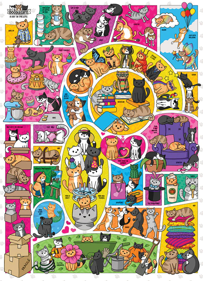 Doodlecats - Beth Wilson | Cobble Hill | 1000 Pieces | Jigsaw Puzzle ...