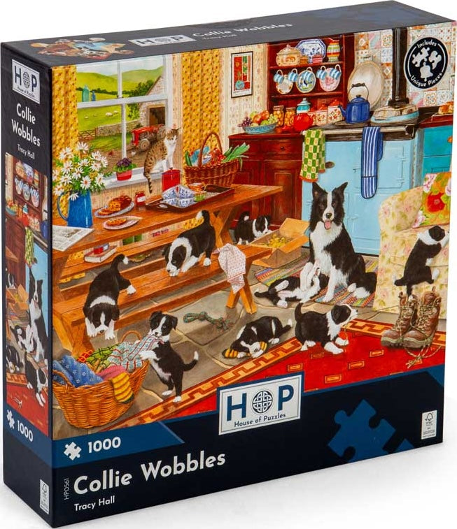 Collie Wobbles - Tracy Hall | House Of Puzzles | 1000 Pieces | Jigsaw ...