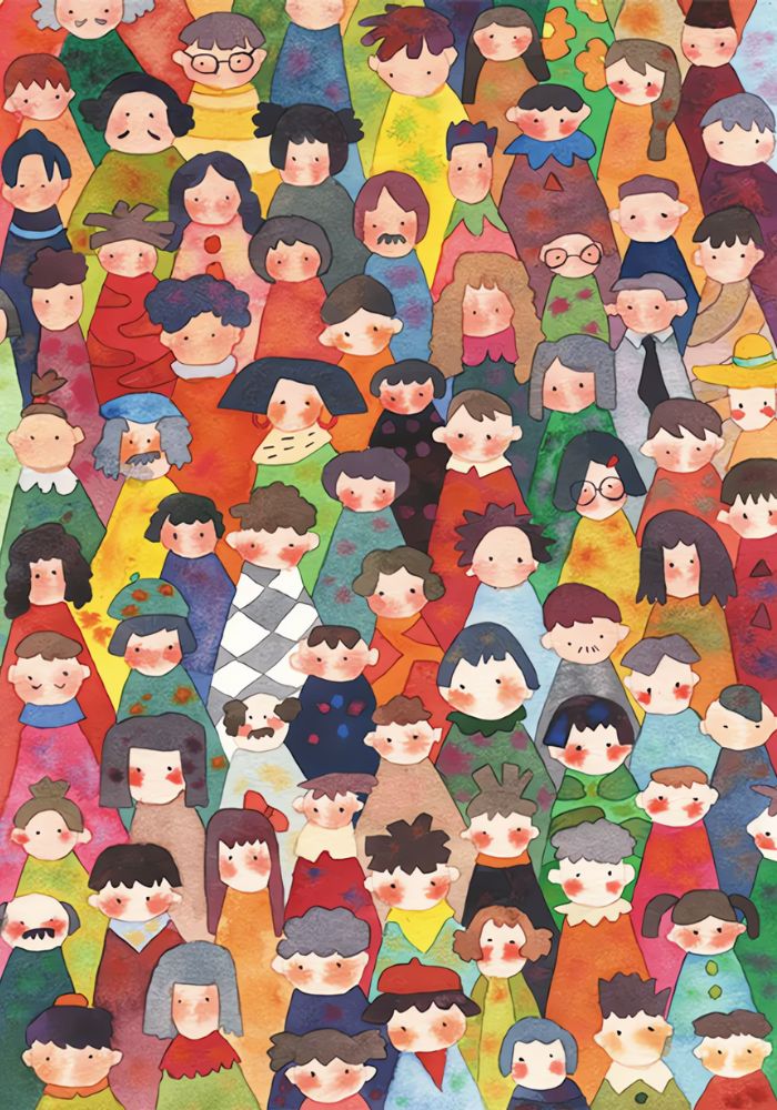 Crayon People | Blackcard | Botop | 1000 Pieces | Jigsaw Puzzle – Puzzles