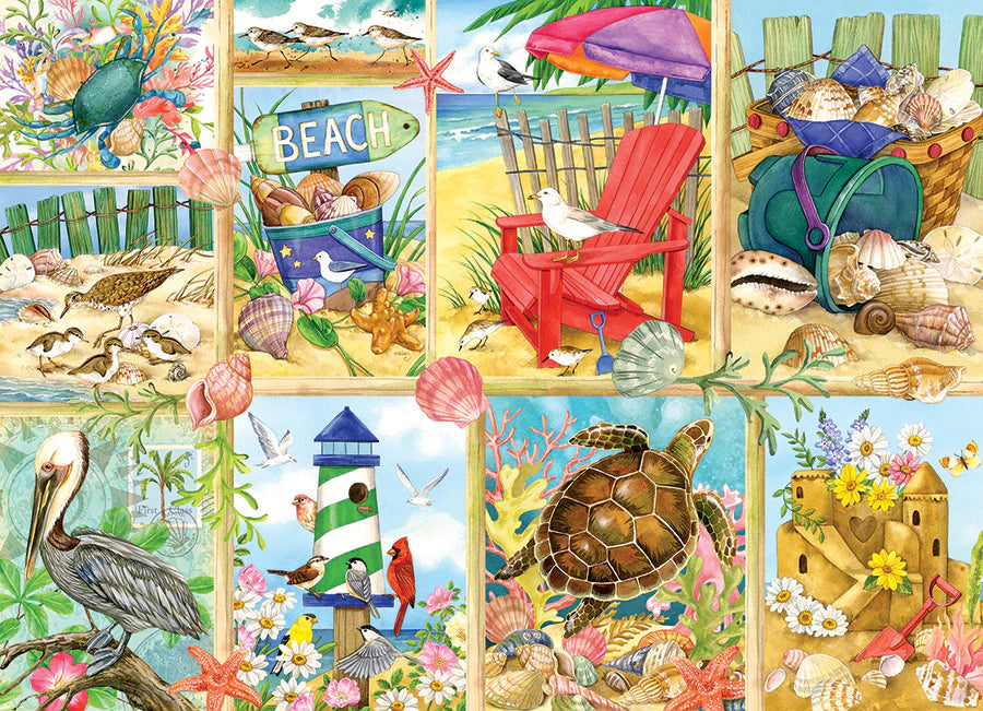 Day At The Beach - Jane Maday | Cobble Hill | 500 Pieces | Jigsaw Puzz ...