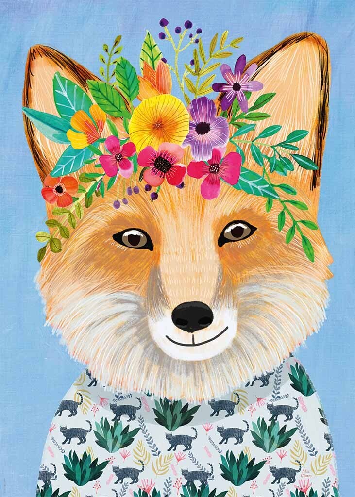 Friendly Fox - Floral Friends | Mia Charro | Heye | 1000 Pieces | Jigs ...