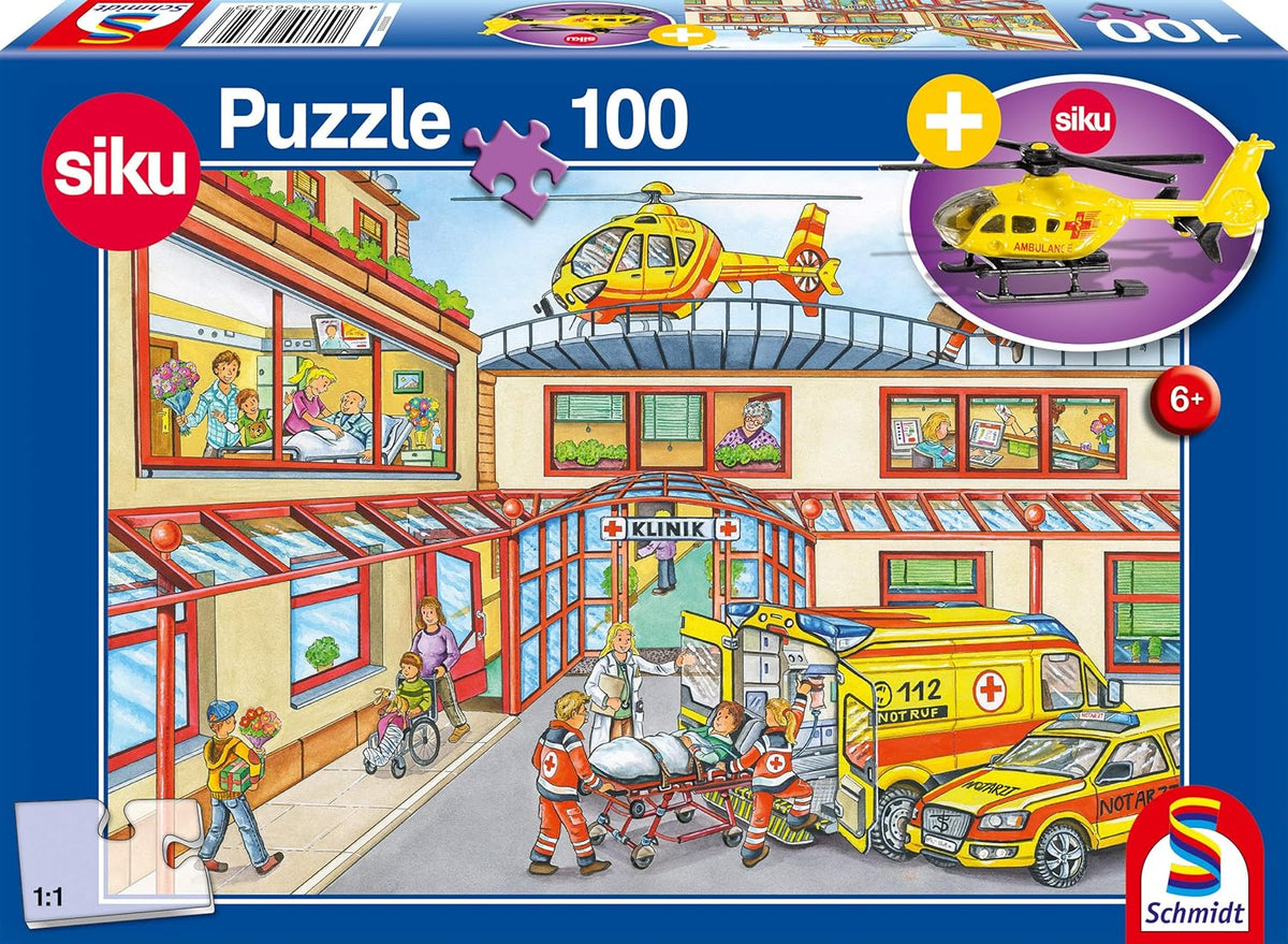 Police Helicopter | Schmidt | 100 Pieces | Jigsaw Puzzle + Helicopter ...