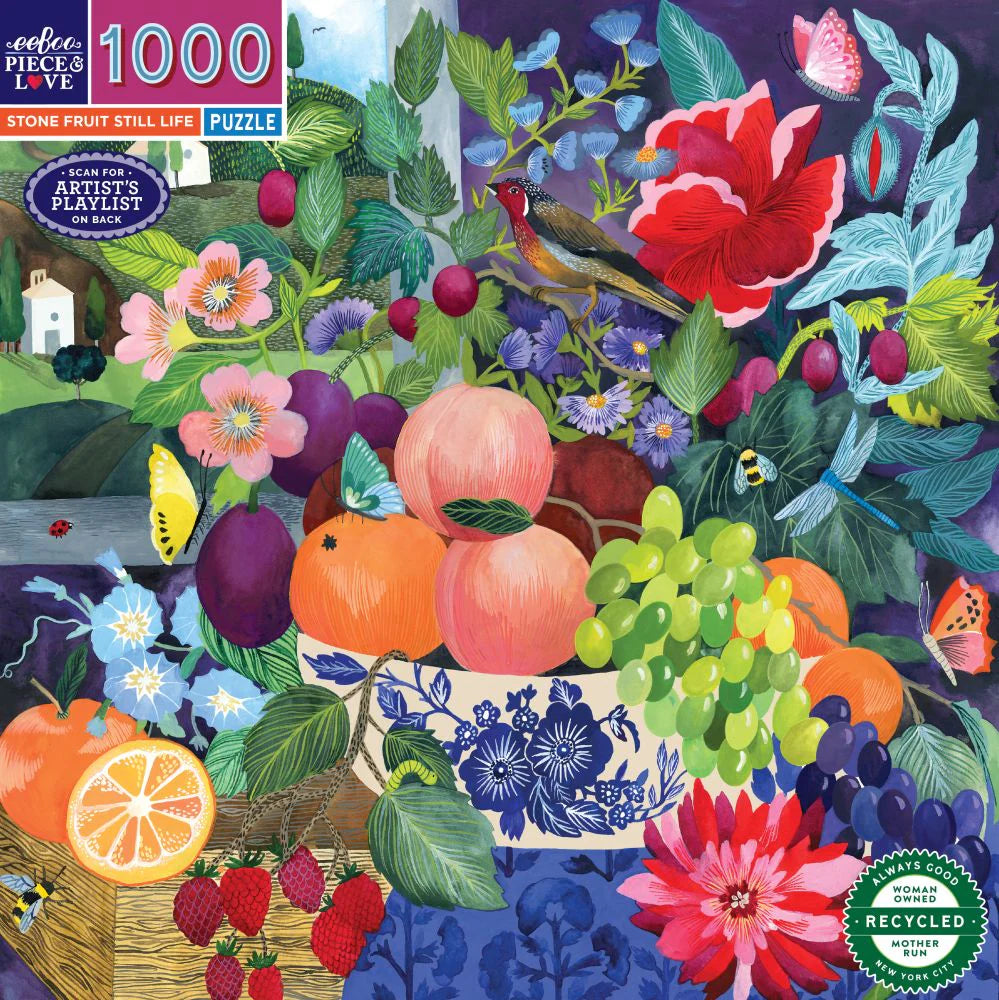 Stone Fruit - Malin Gyllensvaan | Eeboo | 1000 Pieces | Jigsaw Puzzle ...