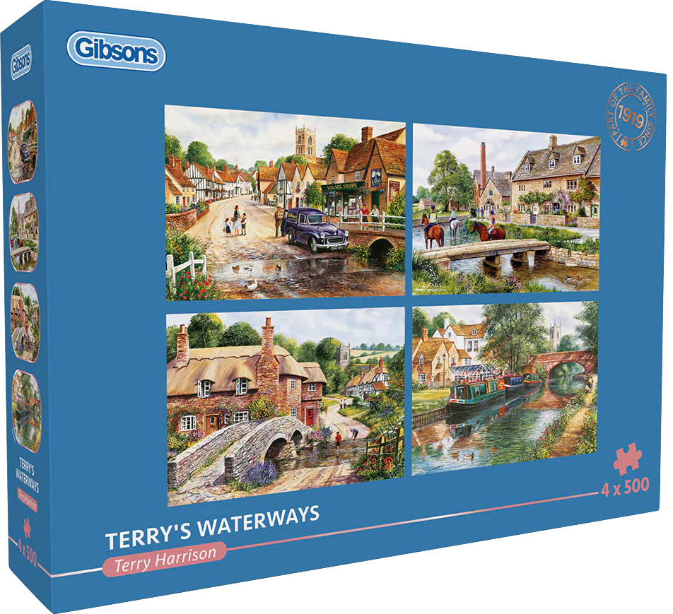 Terry's Waterways - Terry Harrison | Gibsons | 4 X 500 Pieces | Jigsaw ...