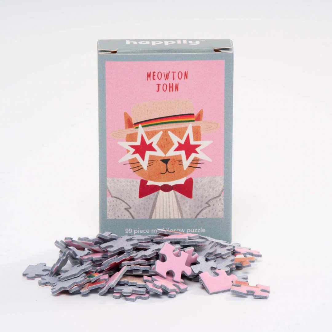 Meowton John | Happily | 99 Pieces | Mini Jigsaw Puzzle – Puzzles