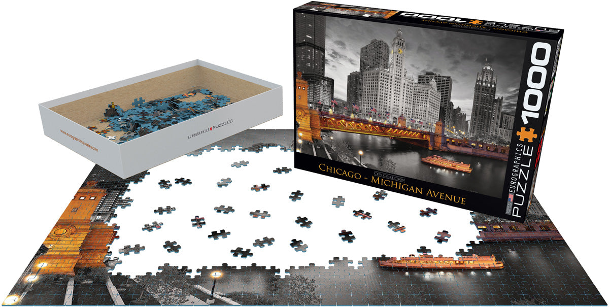 Michigan Avenue - Chicago | Eurographics | 1000 Pieces | Jigsaw Puzzle ...